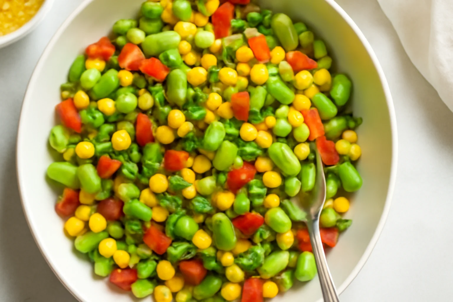 Fresh and Crunchy Edamame Corn Salad Recipe